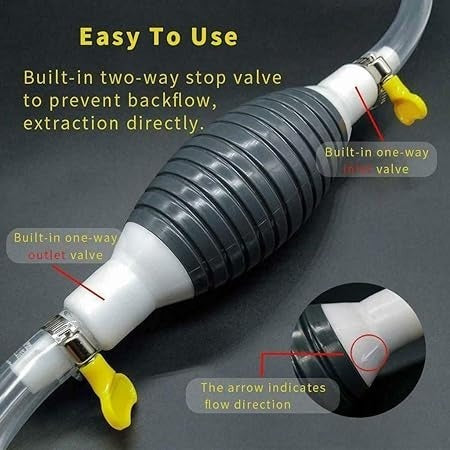 Universal Manual Siphon Hand Pump – High-Flow Liquid Transfer Kit with ...