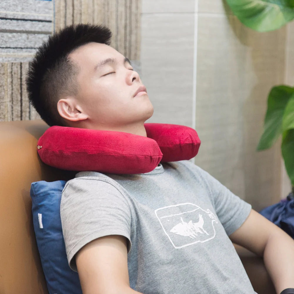 U Shaped Travel Neck Pillow Extremely Soft and Comfortable (Random Col ...
