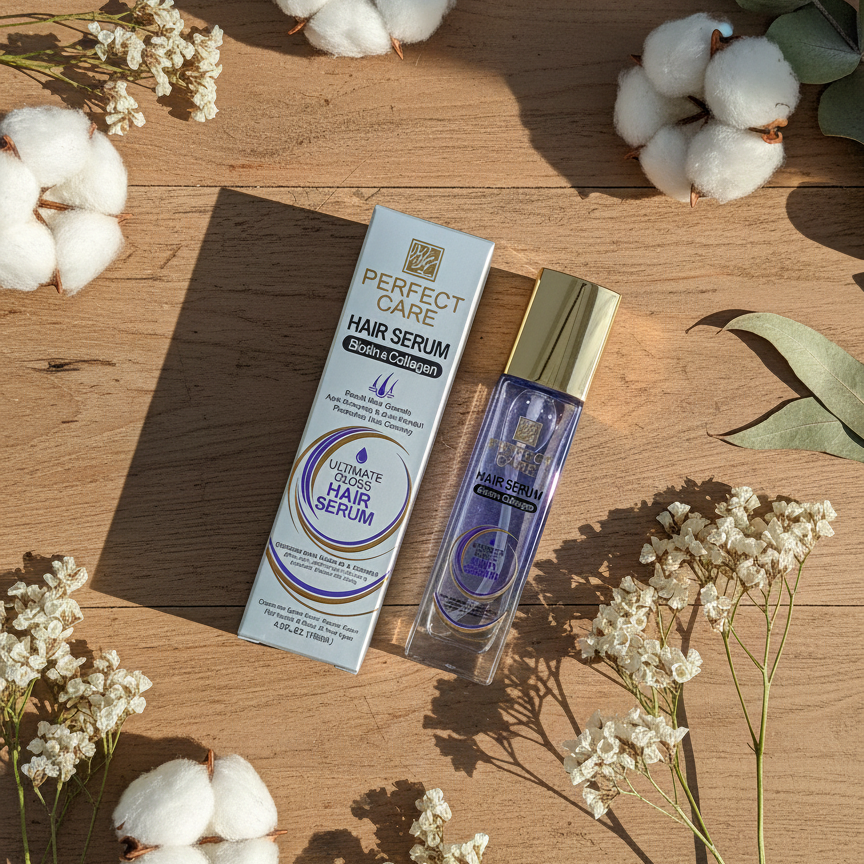 PERFECT CARE KERATIN Hair Serum | Ultimate Gloss Formula with Argan Oi ...