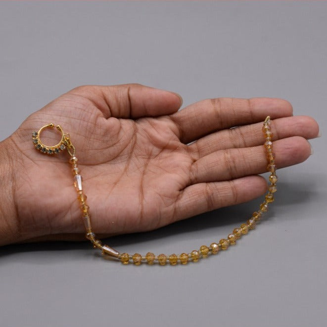 Nath small Crystal simple indian style Nose Chain – Loto.pk