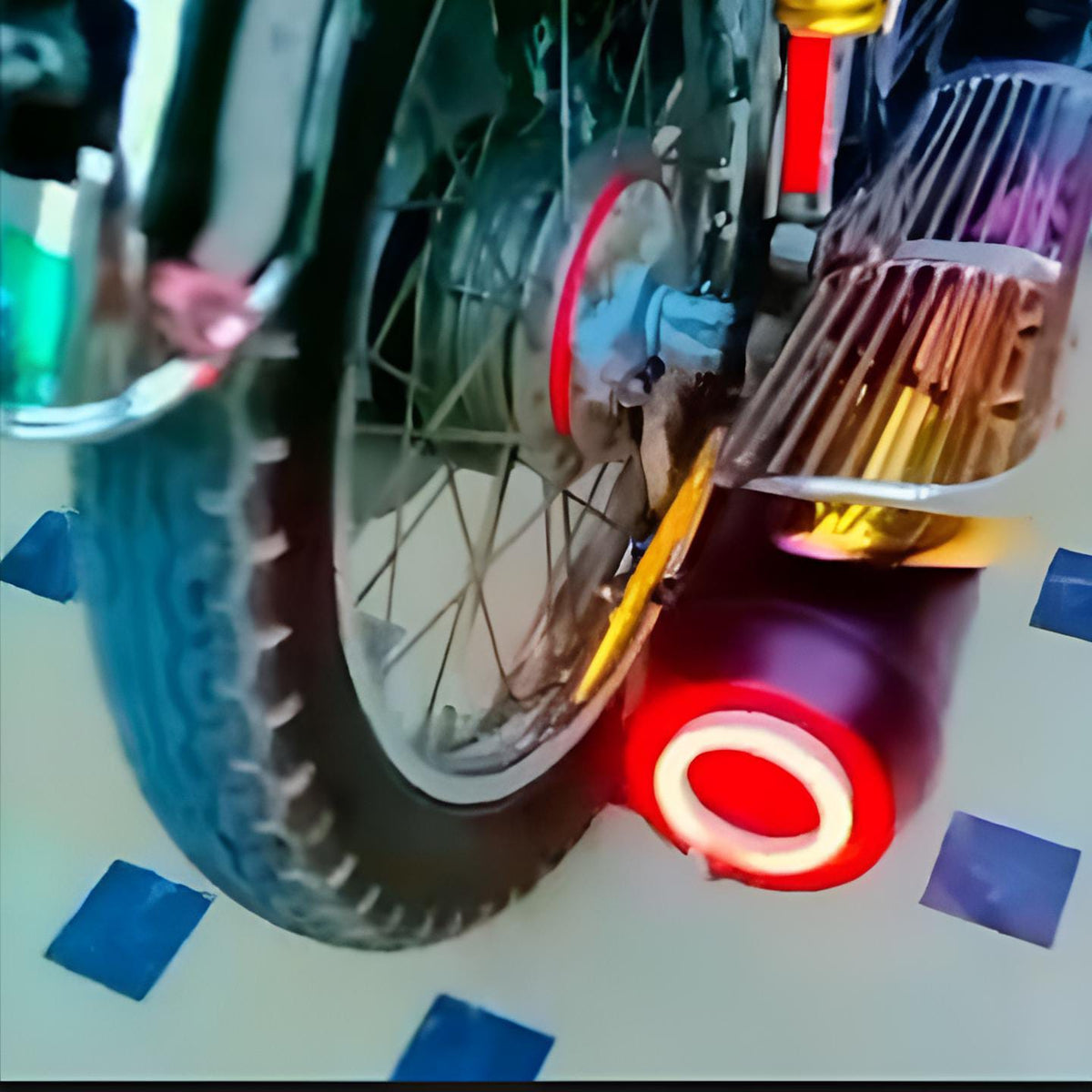 Silencer tikki neon led Round Light for honda 125 only - Red – Loto.pk