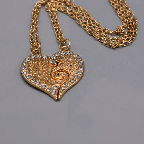 Big Sister Little Sister Heart Necklace Locket Trending Design – Loto.pk