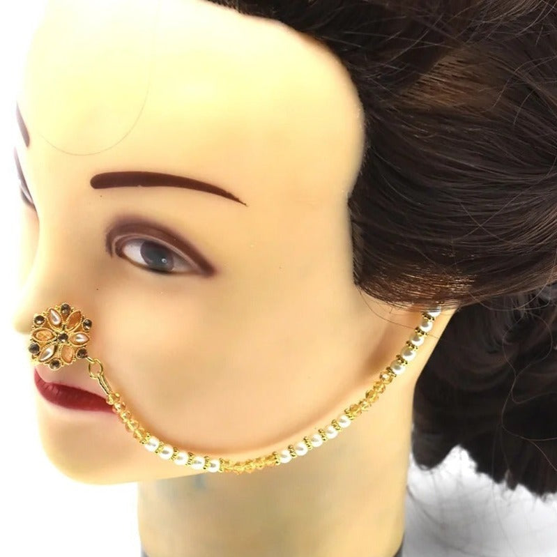 Nose Chain Nath Bhaubhali tranding style – Loto.pk