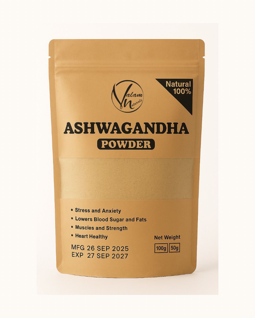 Ashwagandha Powder Pure And Natural | Herbal Supplement For Stress Rel ...