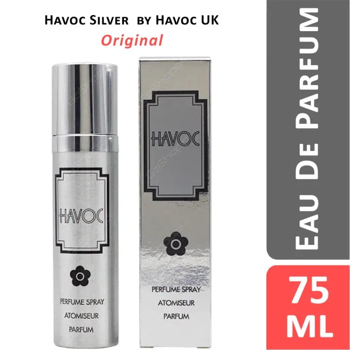 Havoc Silver Perfume Spray For Men Original - 75ml – Loto.pk